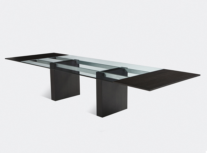 Vladimir Kagan, tables, Cubist Double Pedestal Dining Table