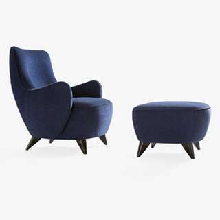 Vladimir Kagan, Seating, High Back Barrel Chair